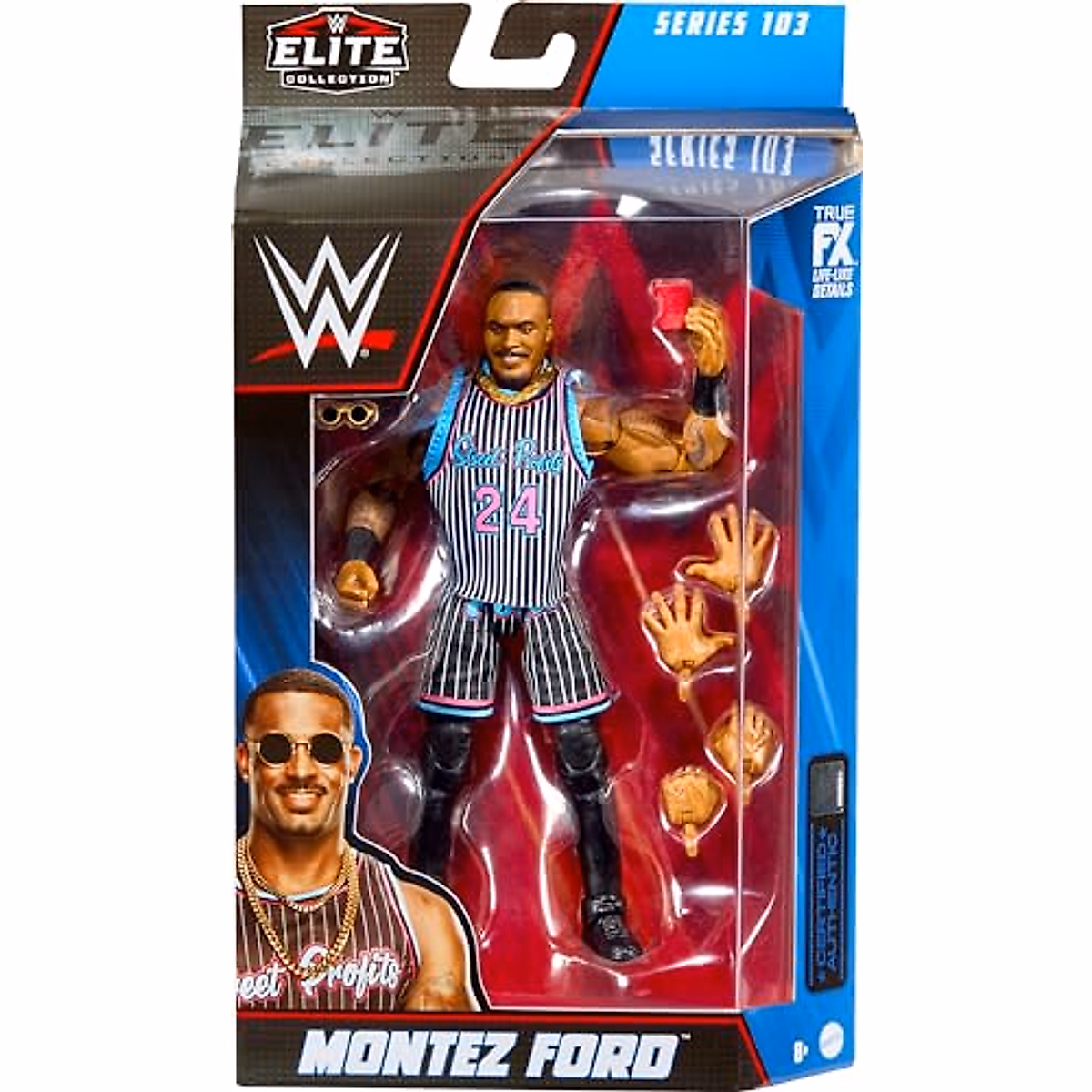 Mattel WWE Montez Ford Elite Collection Action Figure with Accessories, Articulation & Life-like Detail, Collectible Toy, 6-inch