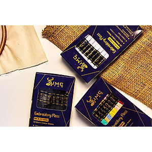 UMC STAG Pack of 50 Popular Colours Premium Embroidery Thread | 100% Egyptian Cotton Premium Skeins | Cross Stitch Embroidery Floss | Oeko TEX Certified Stranded Cotton | Ideal for Arts & Crafts