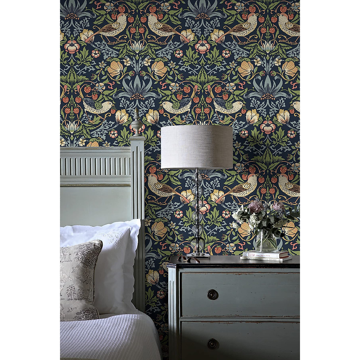 NextWall Aves Garden Peel and Stick Wallpaper (Midnight Blue)