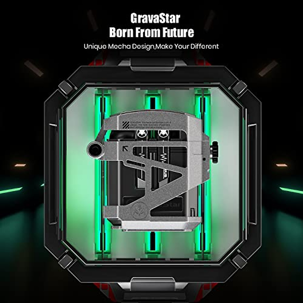 Gravastar Wireless Earbuds Sirius P5,Bluetooth in-Ear Headphones 40H Playback with Stereo Sound,4 RGB Lights,ENC for Clear Call,Bluetooth 5.2,IPX4,Support Multipoint Connection(Defense Armor)