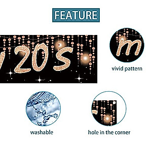 Joyiou Happy 30th Birthday R.I.P To My 20s Backdrop Banner Decorations for Women, Large Rose Gold 30 Birthday Party Sign Supplies, thirty Birthday Photo Booth Props Décor for Indoor Outdoor (9.8x1.6ft)