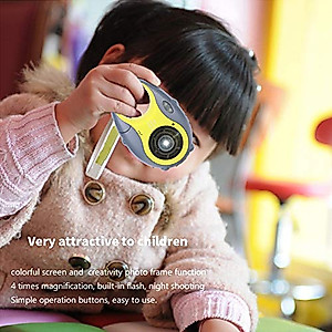 Vifemify Children Camera High Definition Dustproof Anti‑Fall Cartoon Mini Kid Camera Gray Toddler Camera Kids Camera Toy Camera