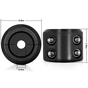 Winch Stopper for Cable. Truck UTV ATV Rubber Winch Cable Stopper, Protects Towing Hook, Synthetic Rope, Cable Line from Wear or Damage, Hawse, Bumper. Quick Installation with Tools. (black)