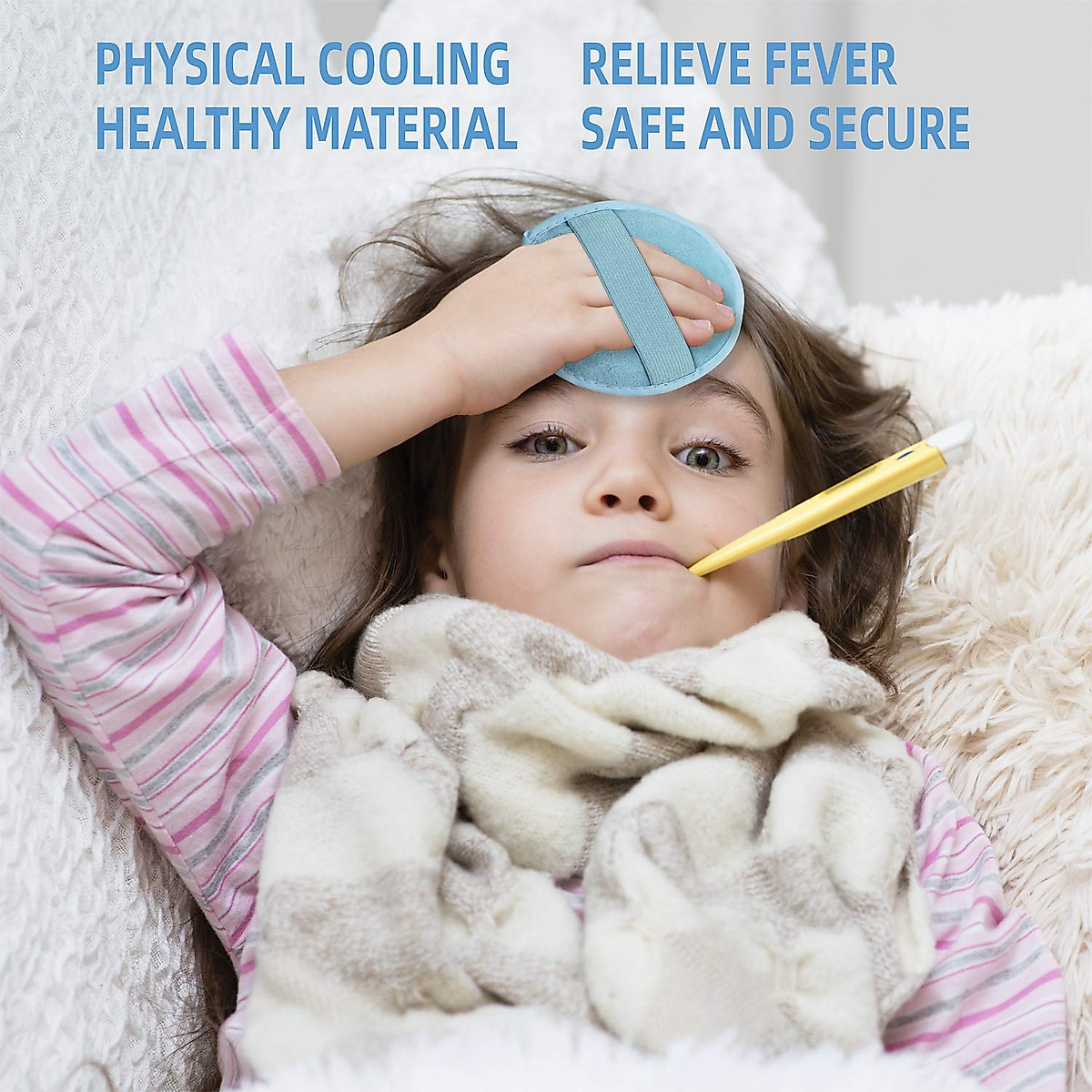 Large Kids Boo Boo Ice Pack,2 Packs Cute Heat Cold Gel Beads Packs for Kid's Fever,Pain Relief,Wisdom Teeth,First Aid and Neck, Head, Arms, Legs Injuries.