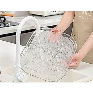 Lazy Susan Turntable Organizer - 15.67'' Clear Rectangular Fridge Organizer Storage, Lazy Susan for Refrigerator, Cabinet, Table, Pantry, Kitchen, Countertop