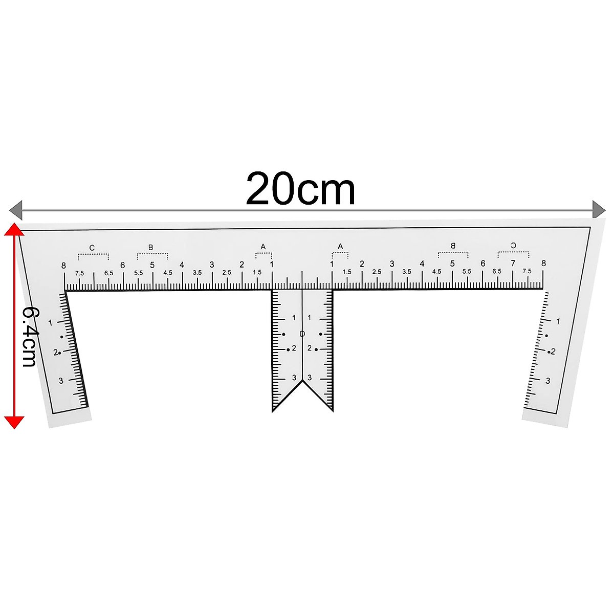 50pcs Disposable Eyebrow Ruler Stencils with Eyebrow Shape for Microblading Permanent makeup Tattoo Eyebrow design Eyebrow Mapping Ruler (Model B-50pcs)