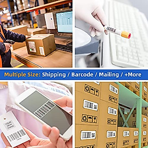 AKOGIRSE 3" x 2" Address FBA UPC Barcode Direct Thermal Labels, 12 Rolls/8400 Labels, Multipurpose Perforated Label, Ultra Strong Adhesive, Compatible with Zebra, Munbyn & Rollo Desktop Printers