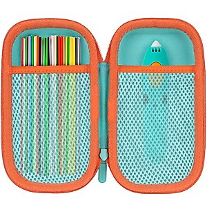 Lebakort Storage Case Compatible with 3Doodler Start+ Essentials/Start Essentials 3D Printing Pen Set (Teal Case)