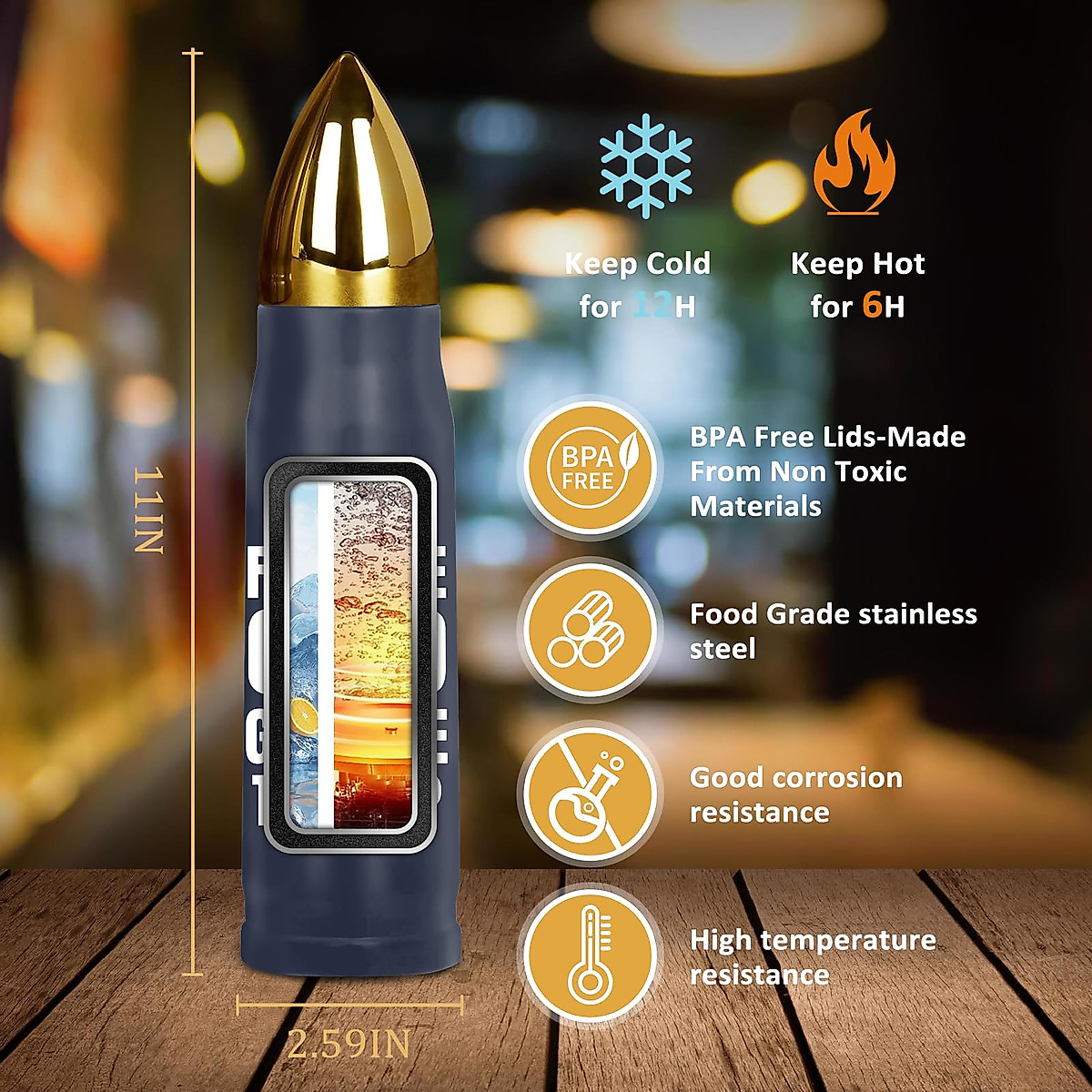 RHONGE Gifts For Dad from Son, Bullet Tumbler Birthday Gifts For Father, Dad Bullet Tumblers 17 Oz, Funny Present Birthday Fathers Day Gift From Son, Papa Insulated Cup