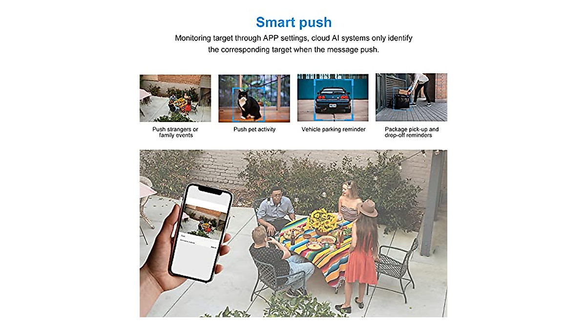 Wireless Outdoor Security Camera 1080P HD with AI & Night Vision