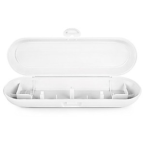 QSHAVE Toothbrush Travel Case Compatible for Philip Sonicare/Oral-B Electric Tooth Brushes (White)