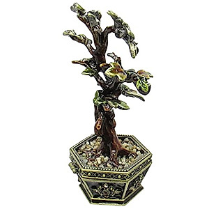 Bonsai Tree Jeweled Trinket Box with Austrian Crystals, #2