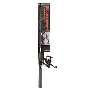 ProFISHiency 5'6" 2pc Spinning Combo & Pocket Tackle Box | EVA Handle and Foregrip | Spinning Reel w/ 5.2:1 Gear Ratio | 3+1 Bearings | Pre-Spooled 8lb Line