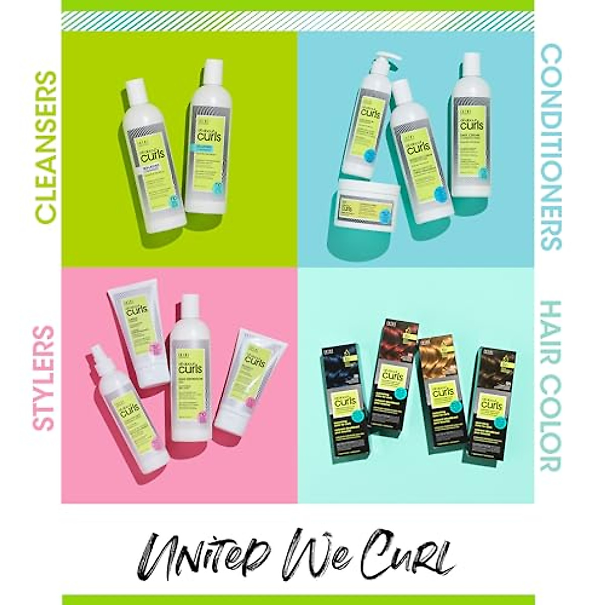 All About Curls Essential Moisture Starter Kit | 4-Piece Set | Curly Hair Products | Cleanse, Condition, Moisturize, Define | All Curly Hair Types | Vegan & Cruelty Free | Sulfate Free