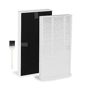 VCLENA Hepa Filter for Febreze FRF102B, for Honeywell U Filter Hepa Clean Replacement Filter with Odor Reducing Pre Filter 2 Pack