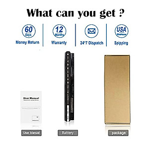 40WH M5Y1K 14.8V Battery for Dell Inspiron 14 15 17 5000 3000 Series 5559 5558 3551 3451 3558 i3558 3567 5755 5756 5458 5759 5758 5759 GXVJ3 453-BBBQ WKRJ2 VN3N0 HD4J0 991XP P63F P47F P51F P52F P64G