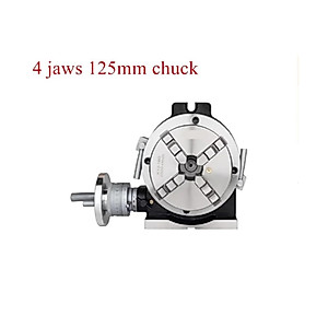 KACOME CNC Part Vertical/Horizontal Dual-Purpose Indexing Disc Rotary Table Dividing Head +3/4 Jaws Chuck 80/100/125mm 160mm 200mm(4 Jaws 125mm Chuck)
