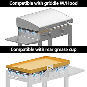 Upgraded Wind Guards for Blackstone 22 Inch Griddle, Blackstone Griddle Accessories, Magnetic Stainless Steel Wind Screen for Black stone Grill,Protect Flame Hold Heat Compatible with Hood＆Side Shelf