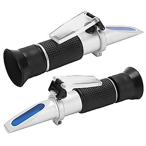 Honey Refractometer, 28‑62% Brix Scale Range 0.20% High Accuracy Brix Refractometer, Handheld Brix Meter Refractometer with HD Eyepieces for Honey, Maple Syrup and Molasses