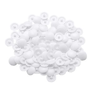 dPois 100Pcs Plastic Self-Tapping Phillips Screw Cap Hole Plugs Dust Proof Covers for Screw White 11mm