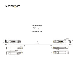 StarTech.com 3ft (1m) USB C Cable 10Gbps - USB-IF Certified USB-C Cable - USB 3.2 Gen 2 Type-C Cable - 100W (5A) Power Delivery Charging, DP Alt Mode - USB C to C Cord - Charge & Sync (USB31CCV1M)