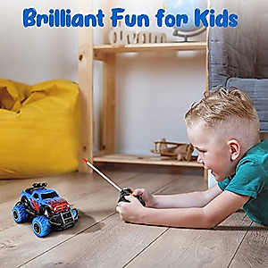 Kizeefun Remote Control Car for Toddlers, Mini RC Car for Kids, Boys and Girls with 1: 43 Scale, 4 Channels, Toy for Toddlers and Kids 3, 4, 5,6, 7, 8 Year Old (4 AA Batteries Included)