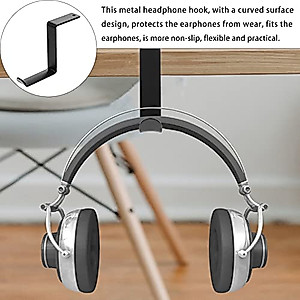 ibasenice Stand Hanger Metal Space Save Headphone Hanging Hook Gaming Headset Holder for Home Table Wall Mounted Tool (Black)