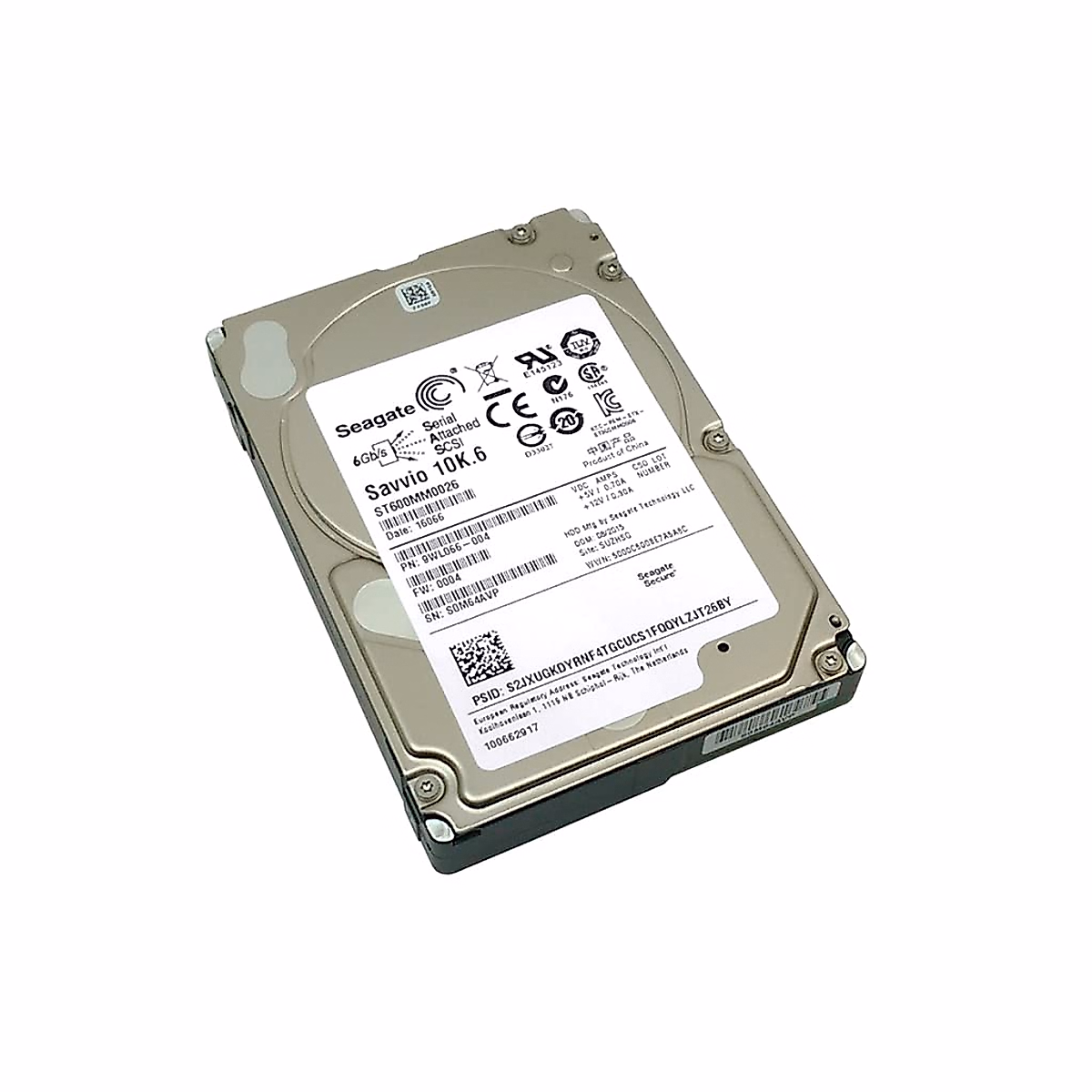 Seagate Bulk ST600MM0026 Savvio 10K.6 SAS 6Gbs 600GB