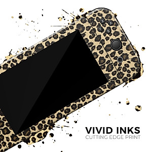 Design Skinz - Compatible with Nintendo Switch OLED Console + Joy-Con - Skin Decal Protective Scratch-Resistant Removable Vinyl Wrap Cover - Small Vector Cheetah Animal Print