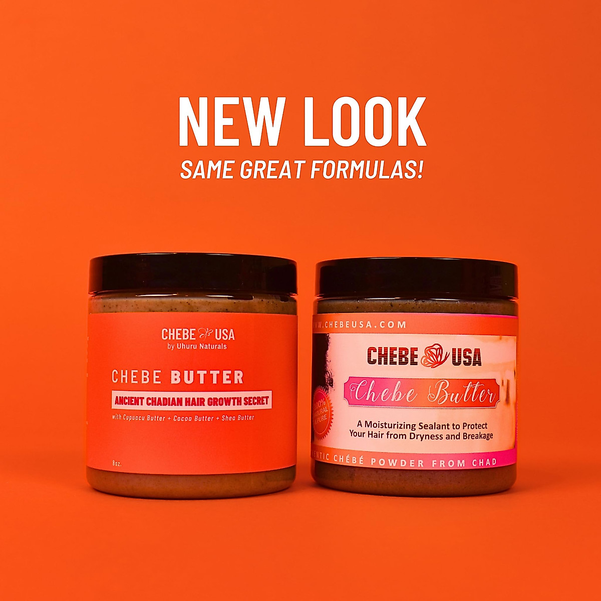 Uhuru Naturals Chebe Hair Butter (8oz) - A Whipped Butter With Authentic Chebe For Those That Are Not Able To Use Chebe The Traditional Way