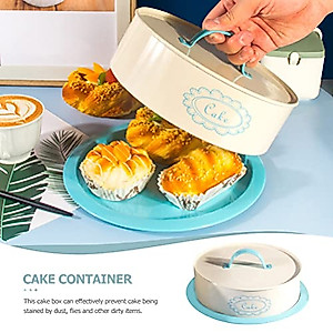 Metal Cake Carrier Cake Server with Lid Cake Cover Cake storage Tin Sweet Stuff Cake Holder Cream Dessert Carrier for Kitchen Countertop Cake Storage Container with Handle
