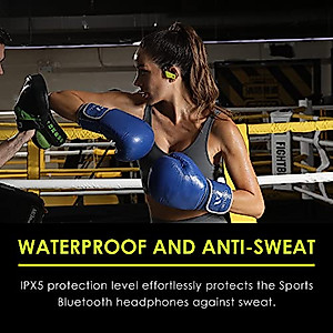 PALOVUE Wireless Earbuds Bluetooth 5.2 Headphones, Noise Cancelling and Waterproof Ear Buds with Earhooks Compatible for iPhone Android for Sport Workout Running