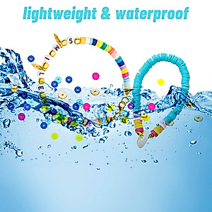 4100 Pcs Clay Beads Kit, Beads for Jewelry Making, Flat Polymer Clay Beads with Alloy Beads, Spacer & Crystal Line for Jewelry Making, Bracelets Necklace Earring DIY Craft Kit (6mm, 10 Colors Beads)