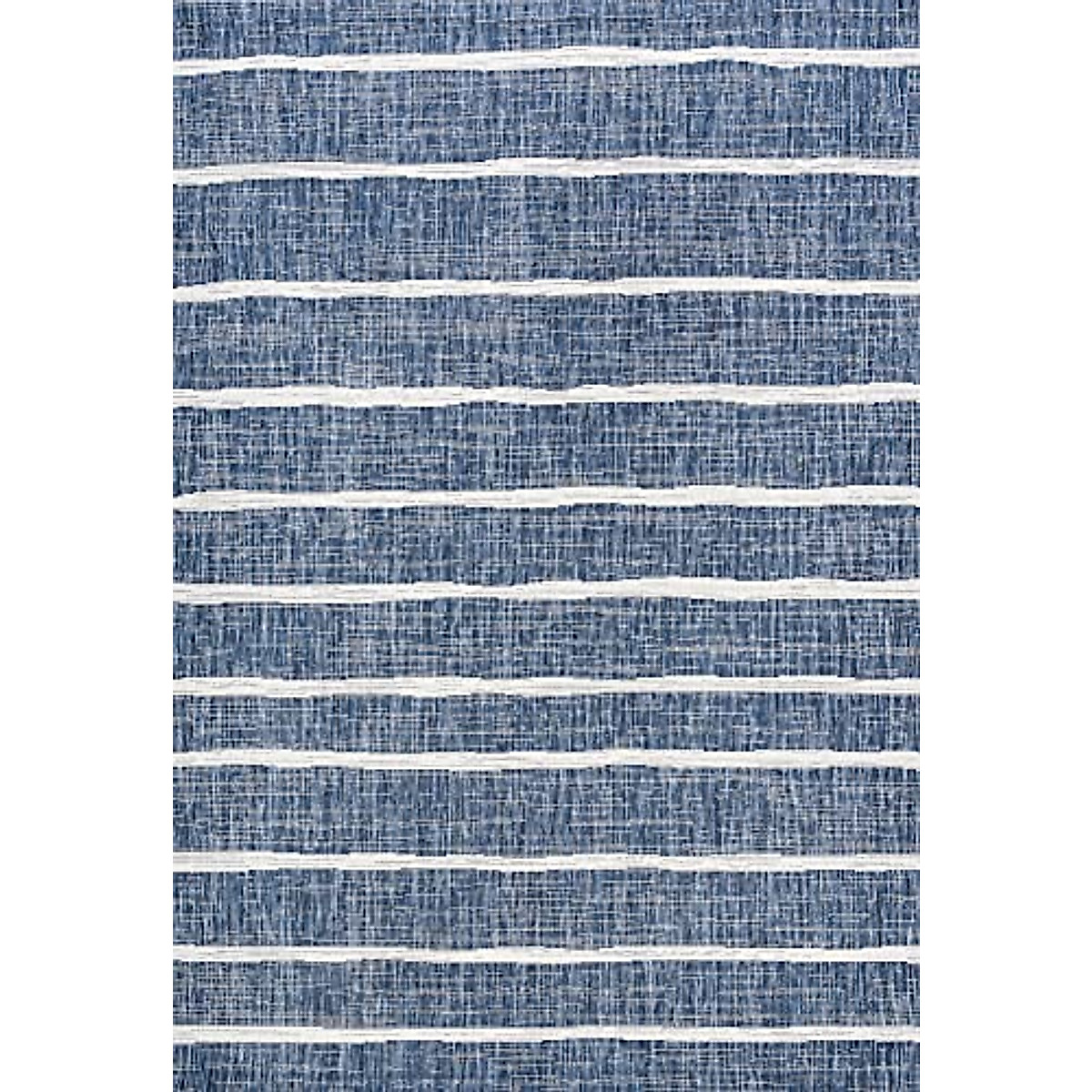 JONATHAN Y SMB125C-3 Colonia Berber Stripe Indoor Outdoor Area Rug Bohemian Contemporary Easy Cleaning Bedroom Kitchen Backyard Patio Non Shedding, 3 X 5, Blue/Ivory,JSMB125-C3