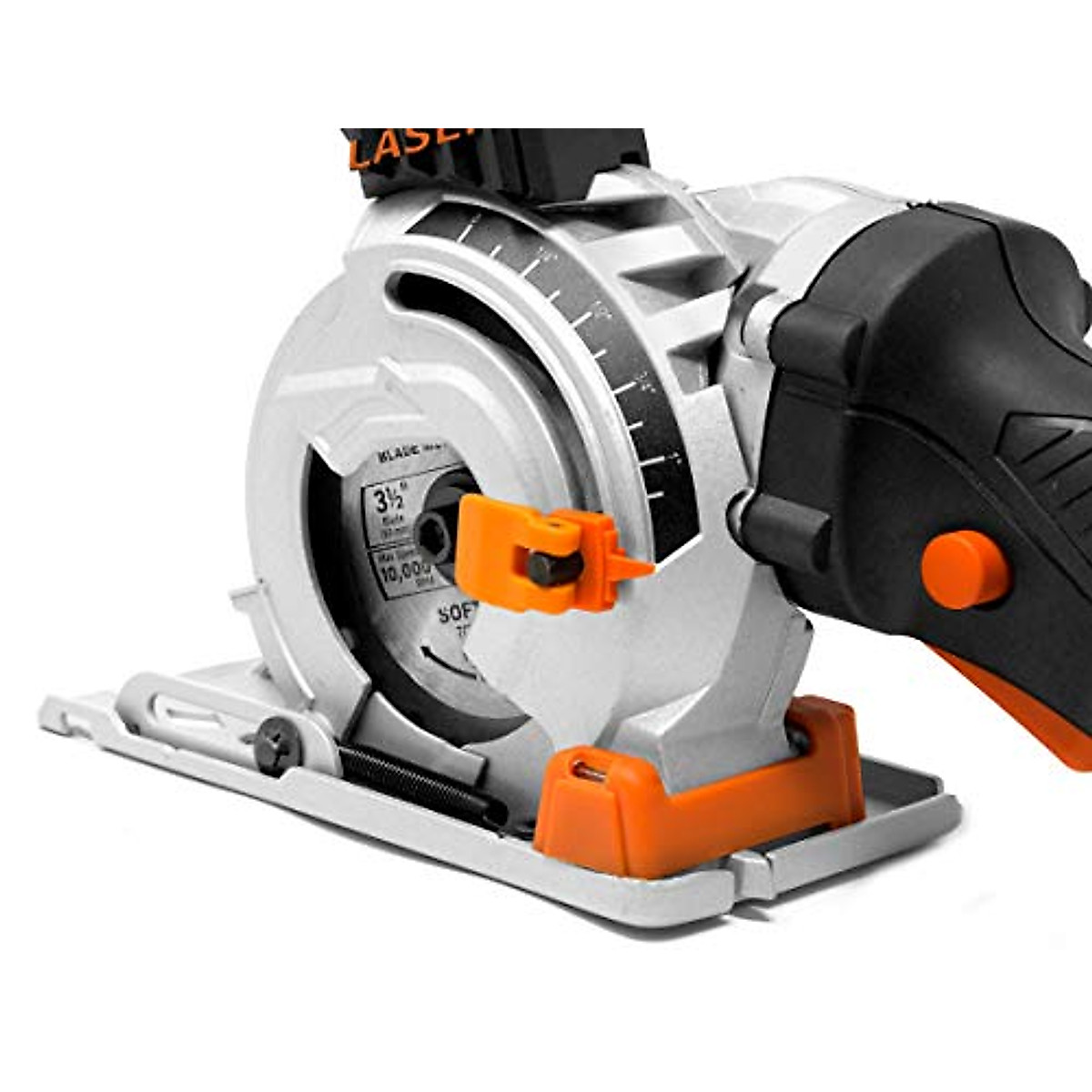 WEN 3620 5-Amp 3-1/2-Inch Plunge Cut Compact Circular Saw with Laser, Carrying Case, and Three Blades