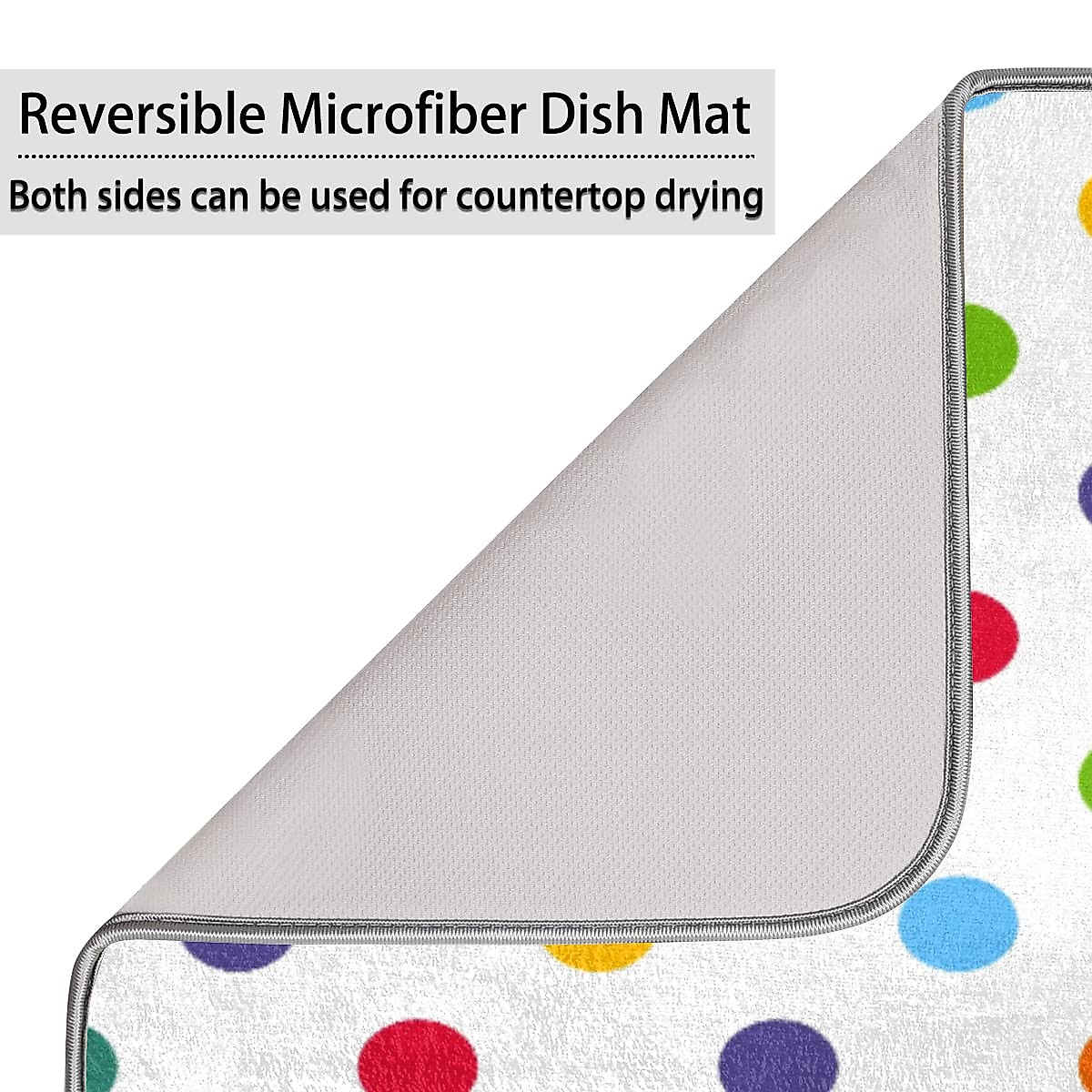 Originals Dish Drying Mat 16 x 18 Inch Absorbent Reversible Microfiber Dish for Kitchen Coffee Bar Countertop