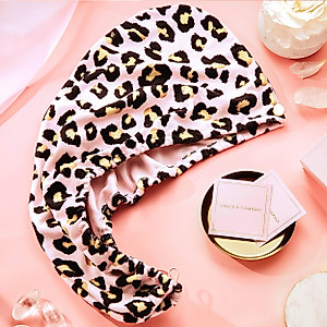 GRACE & COMPANY Luxe Micro-Cotton Hair Towel Wrap for Women - Super Absorbent Quick Drying Towel for Curly, Long and Natural Hair - Lucie