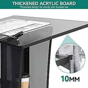 YITAHOME Podium Stand Pulpits for Churches Stand 47 inches Tall, for Church, Wedding, Classroom, Conference, Lecterns & Podiums Portable with Reading Surface & Storage Shelf Floor