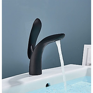 ItoNc Kitchen Sink Mixer Taps Bath Faucets, Rose Brass Basin Faucet, Solid Cold and Hot Water Mixer, Bathroom Faucet, Single Handle Water Sink Tap Compatible with Balcony Laundry,Kitchen faucets