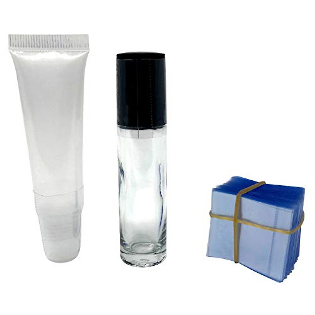 Clear Perforated Shrink Band for Lip Gloss Squeeze Tubes and Small Roll-On Bottles (100 Pack)
