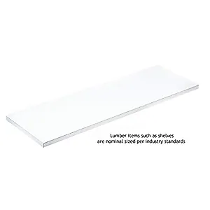 Knape & Vogt All-Purpose White Laminate Shelf