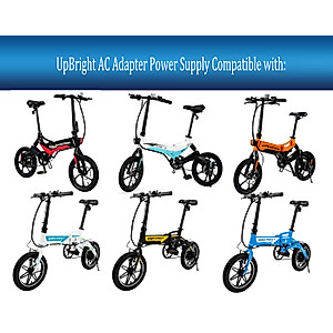 UpBright 42V AC/DC Adapter Compatible with Swagtron EB-5 EB5 Pro Plus EB-7 EB7 Elite EB8 Ebike 36V Electric E Bike Swagcycle SC-1 SC1 Swagger SG-3 SG-6 SG3 SG6 Cali Drift Envy HE-Bike-AC-ADPT Charger