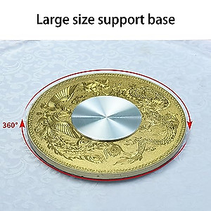 BBAUER Lazy Susan Turntable, Table Glass Turntable, Tempered Glass Lazy Susan Turntable, Round Tabletop Rotating Serving Tray for Dining Table