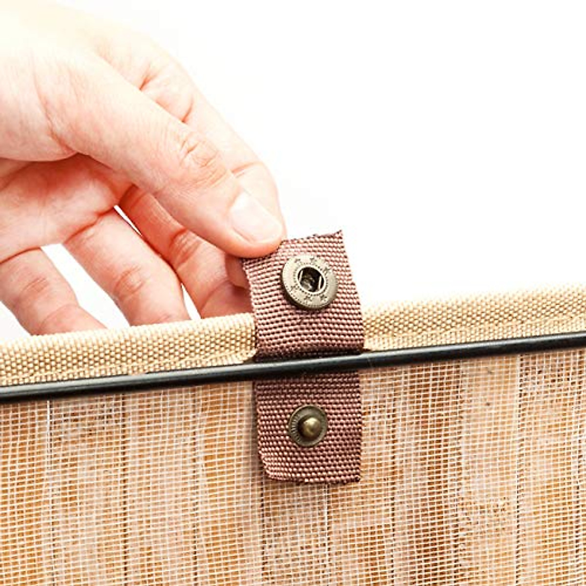 Double-Lattice Bamboo Folding Basket Body with Cover Wood Color Slim Laundry Baskets Dirty Laundry Hamper Basket Home Corner Bin MITPATY