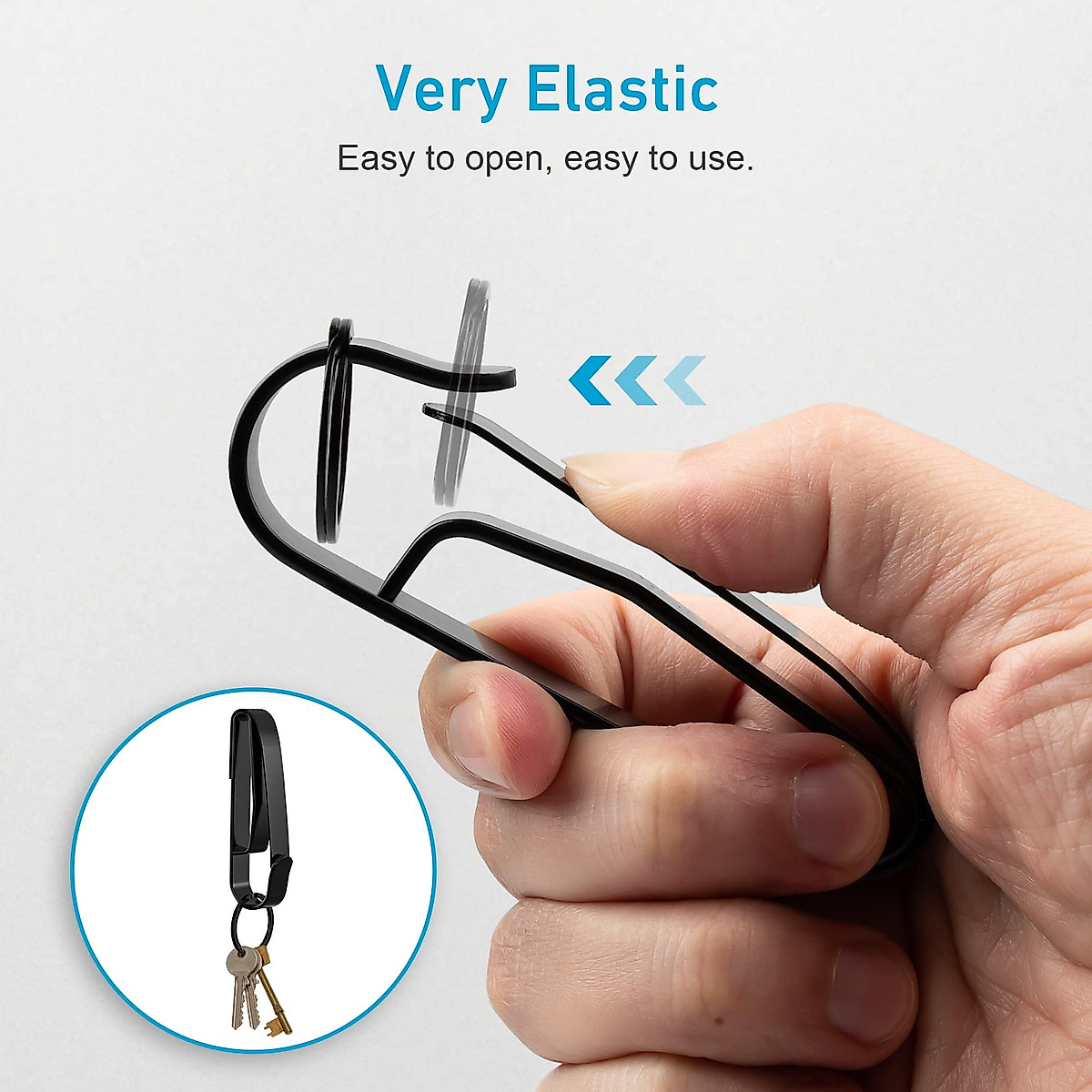 SFYHORK Duty Belt Key Holder, 2PCS Superior Key Ring Holder, Upgraded Quick Release Belt Key Clip with Keyrings for Police, Law Enforcement and Workers