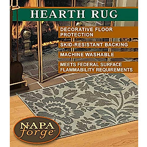 Pilgrim Home and Hearth Pilgrim 19649-1 Fireplace Hearth Rug, 46" 28", Beautiful