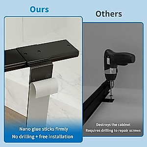 Pull Out Trash Can Under Cabinet with Soft Close Rail,Under Sink Trash Can Pull Out Organizer,Black Adjustable Under Cabinet Trash Can Pull Out for 7-13 Gallon Trash Can（New Upgrade）