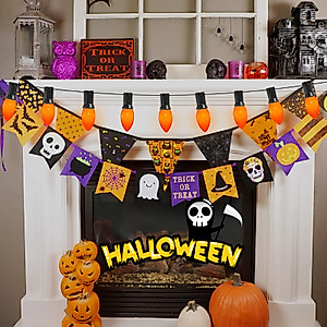 SUNSGNE 25 Pack C9 Orange Outdoor Halloween Night Light Bulbs, C9 Christmas Tree Lights for Indoor Outdoor Patio String Lights, E17/C9 Intermediate Base, 7 Watt, Ceramic Orange