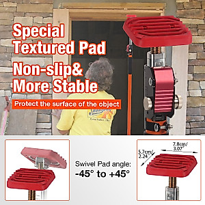 Cabinet Adjustable Support Pole, Upper Hand Work Support for Cabinet Jacks 3rd Hand Support System with Adjustable Length Non-Slip Pads and Telescopic Pole，Extends from 57" to 114", 2 Pack