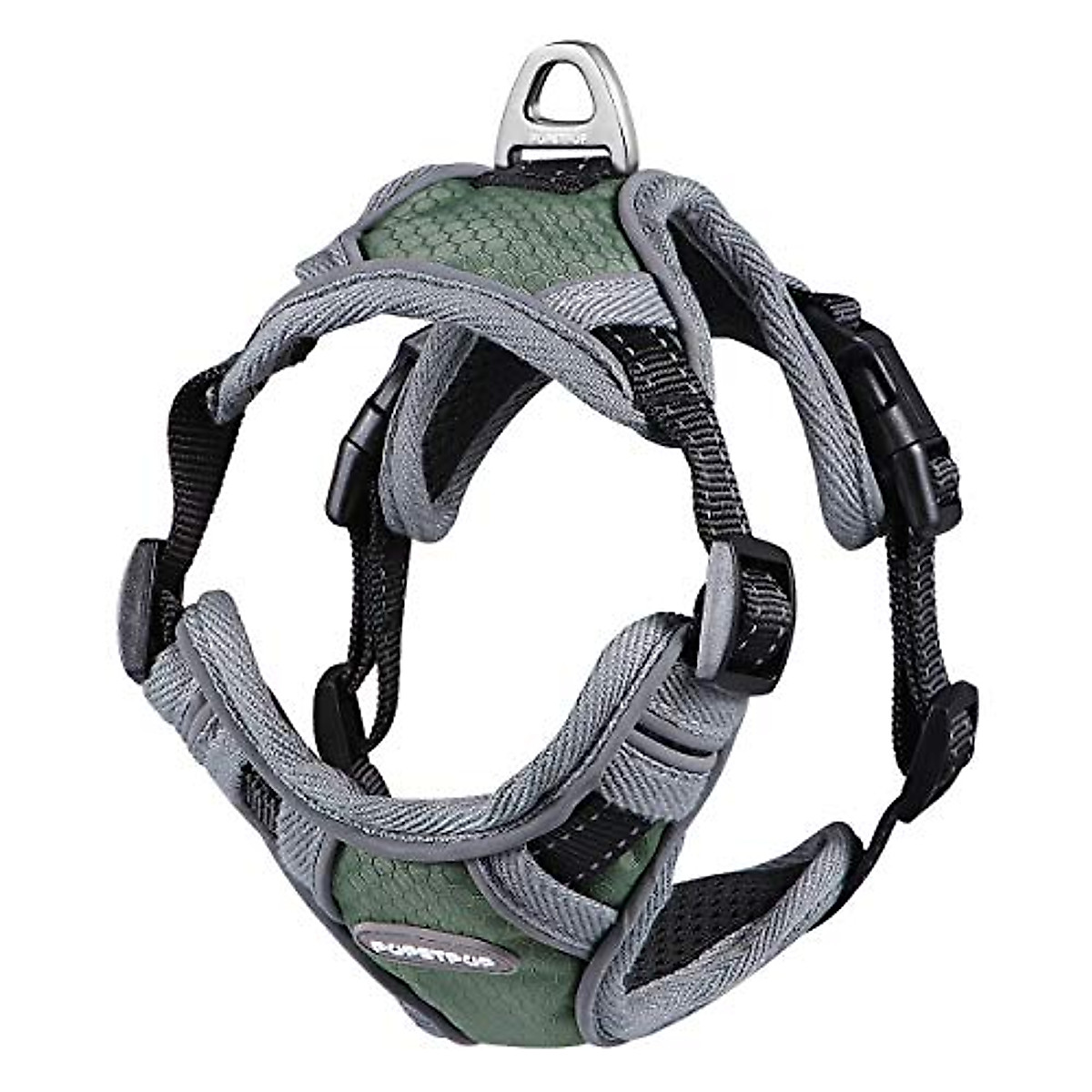 POPETPOP Dog Harness Reflective Adjustable Outdoor Pet Vest Harness Easy Control for Small Medium Large Dogs